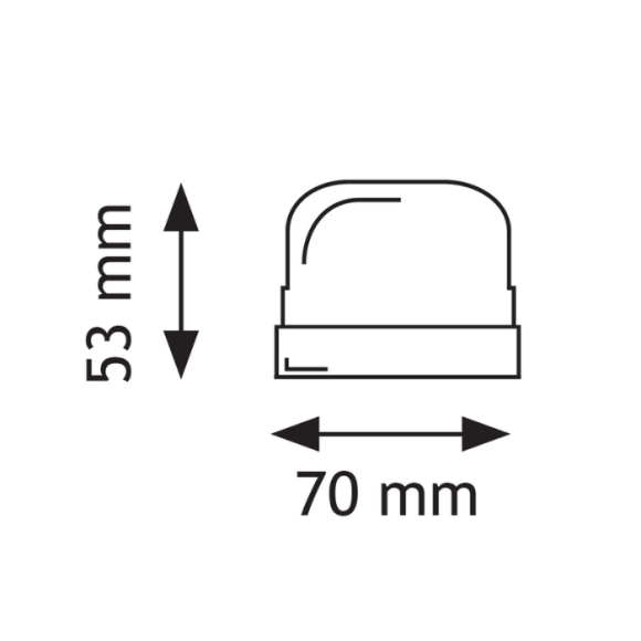 Mini gyrophare LED orange - magnétique